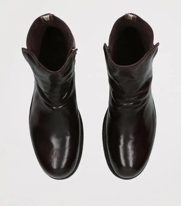 Officine Creative Leather Bulla Ankle Boots