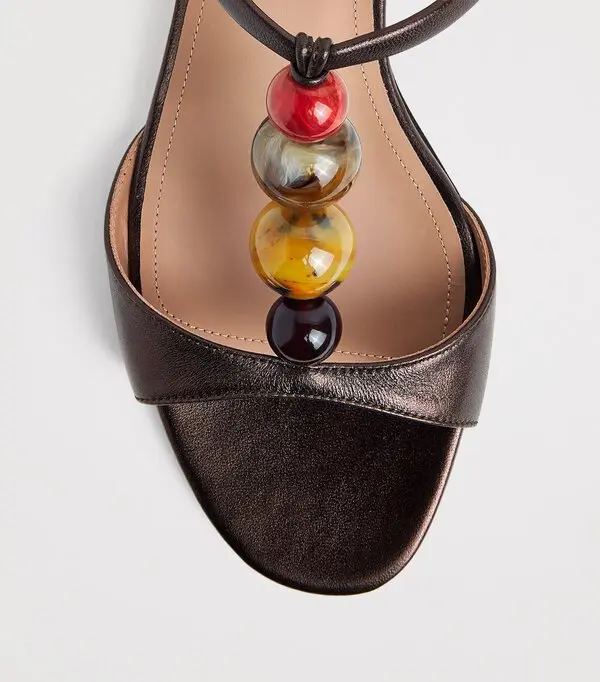 MALONE SOULIERS Metallic Leather Lena Sandals - Brown