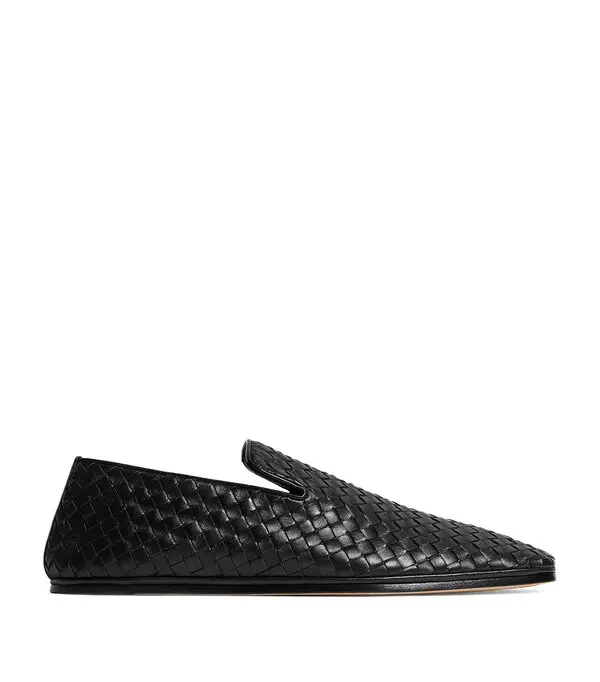 Bottega Veneta Lambskin Palazzo Slippers - Black