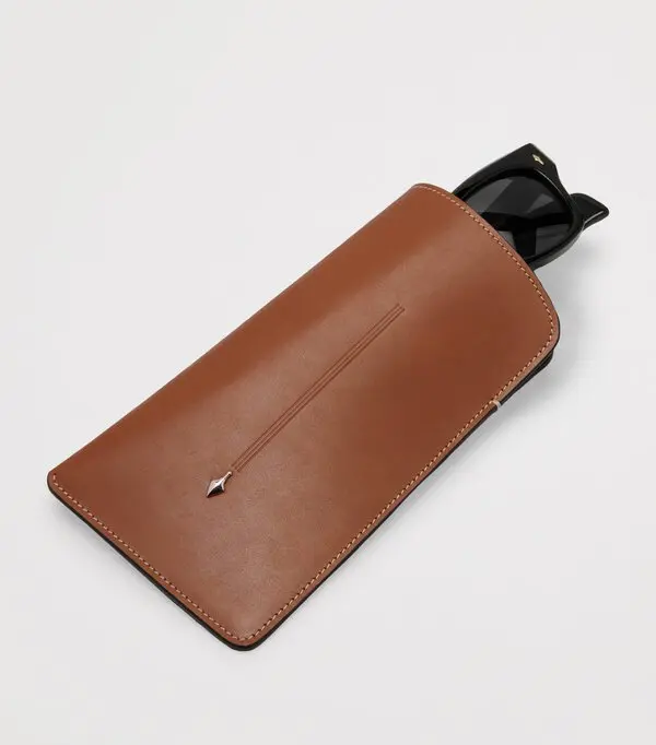 JACQUES MARIE MAGE Leather Circa Sunglasses Slip Case