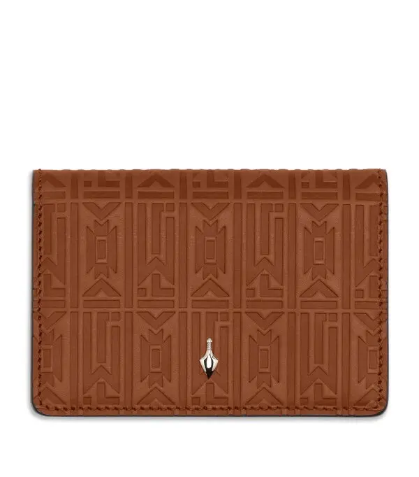 JACQUES MARIE MAGE Leather Monogram Bifold Wallet - Brown