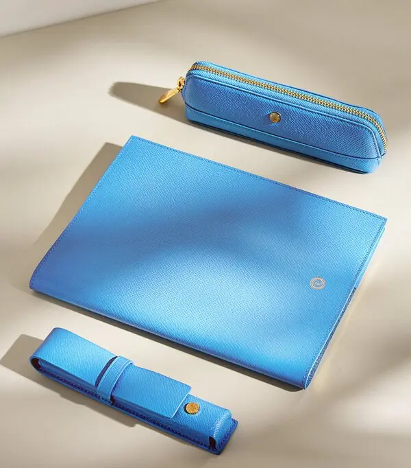 Harrods Leather Refillable Sleeve And Notepad