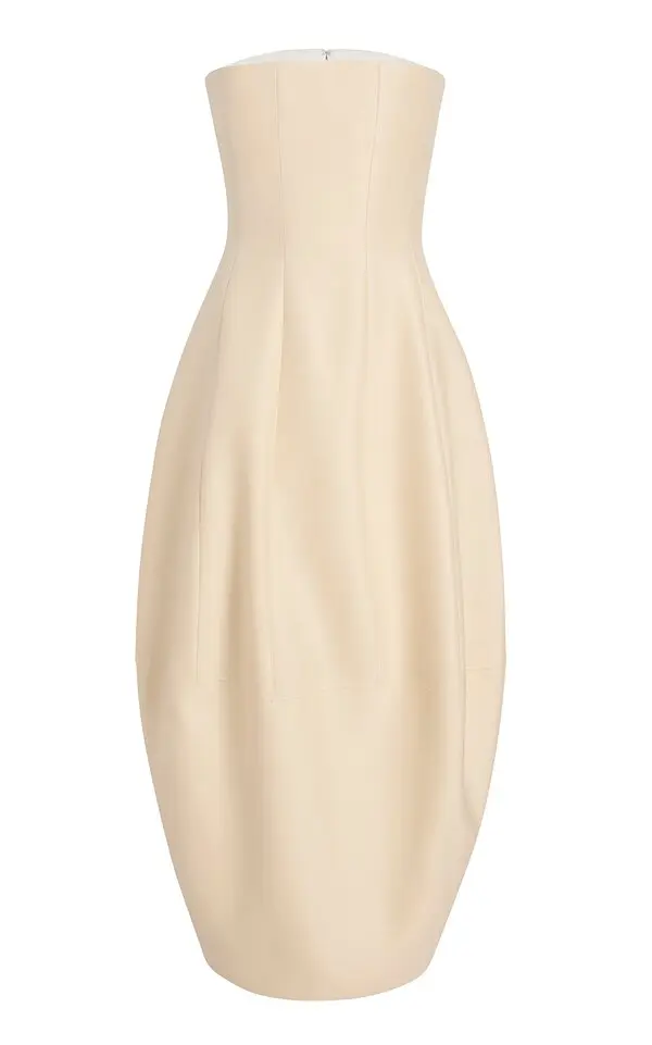 Khaite Stela Wool-silk Maxi Dress - White
