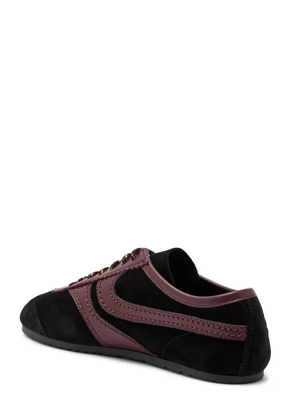 Dries Van Noten Dustin Panelled Suede Sneakers - Black