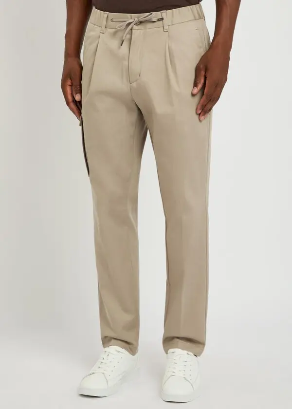 Herno Tapered-leg Twill Trousers