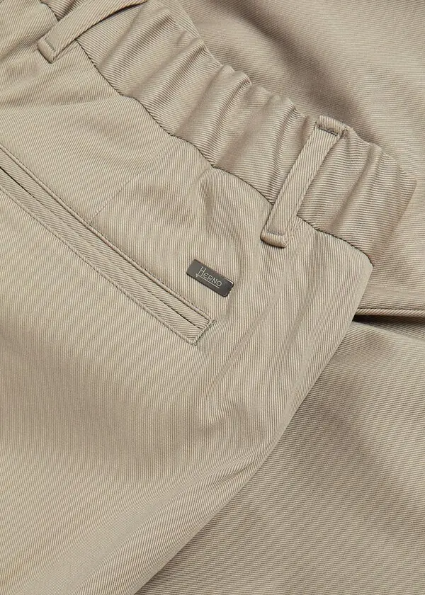 Herno Tapered-leg Twill Trousers