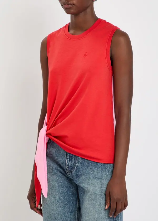 JW Anderson Colour-blocked Cotton Tank Top - Red
