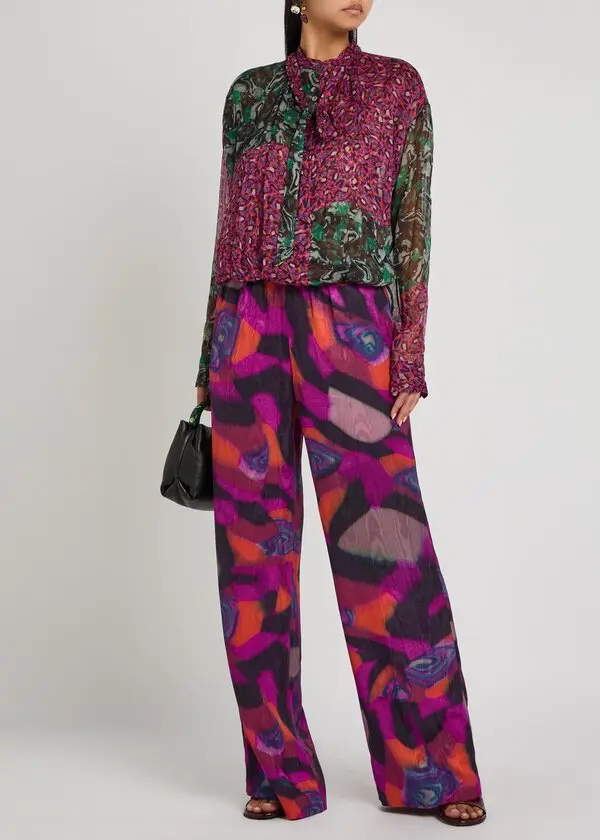 Dries Van Noten Puvis Printed Woven Trousers