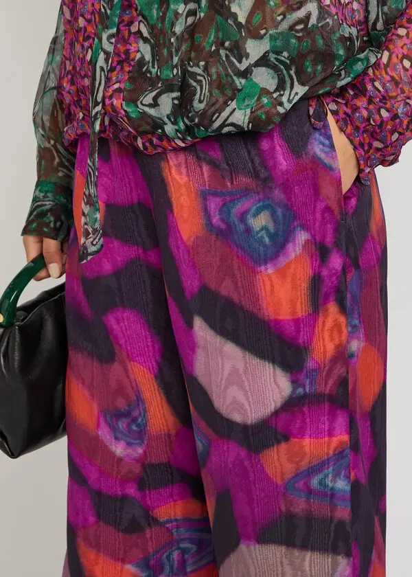 Dries Van Noten Puvis Printed Woven Trousers