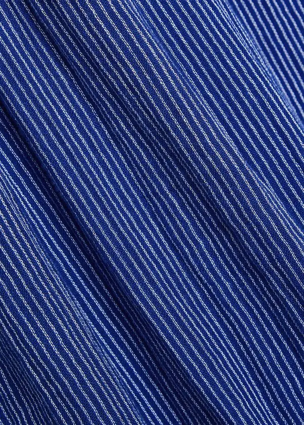 Eileen Fisher Striped Wide-leg Cotton Trousers