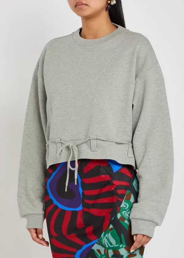 Dries Van Noten Hasterfiela Drawstring Cotton Sweatshirt