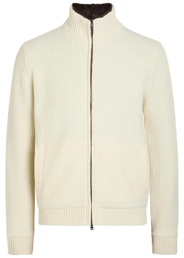 Herno Wool-knit Jacket - White