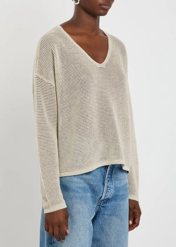 Eileen Fisher Open-knit V-neck Jumper