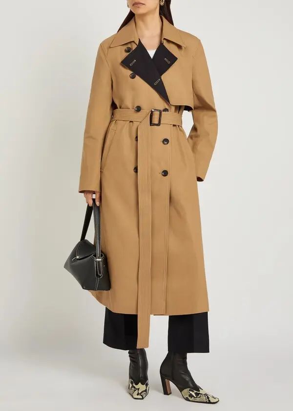 Maria Mcmanus Double-breasted Cotton Trench Coat