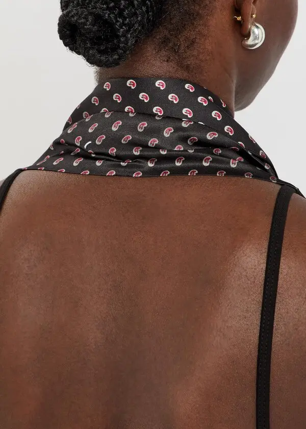 MAISON MARGIELA Paisley-print Backless Satin Top