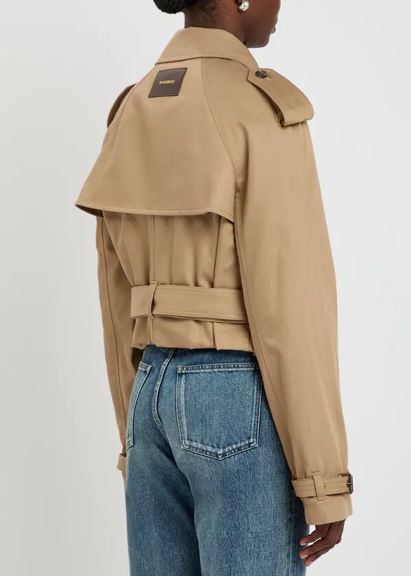 JW Anderson Belted Cropped Cotton Trench Coat