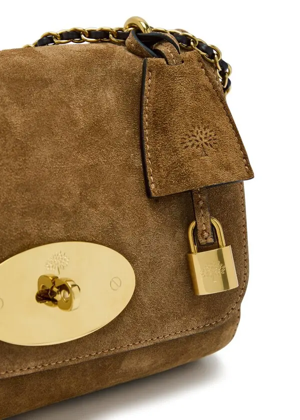Mulberry Lily Suede Shoulder Bag - Sand