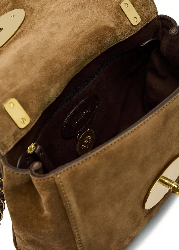 Mulberry Lily Suede Shoulder Bag - Sand