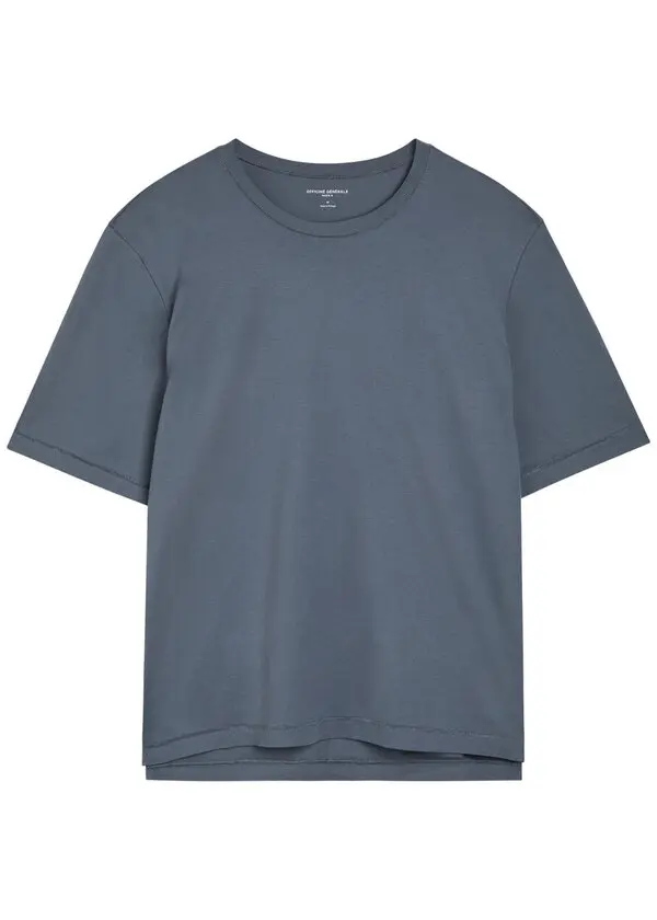 Officine Générale Bara Cotton T-shirt - Blue