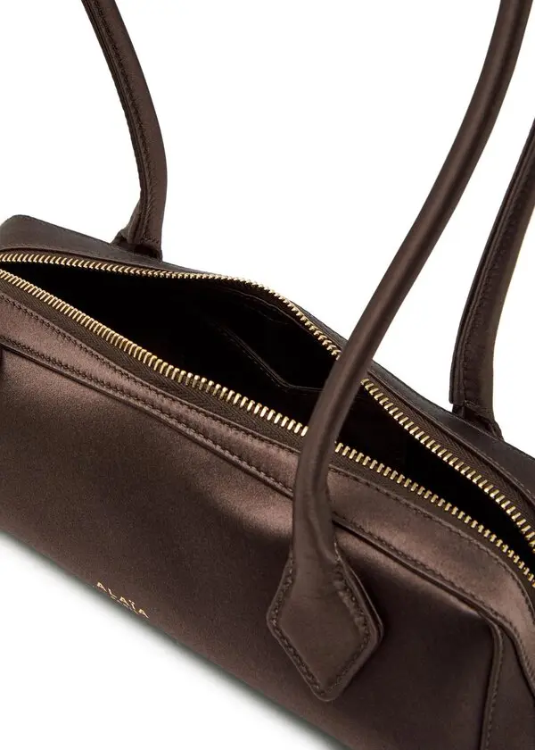 Alaïa Le Teckle Small Satin Shoulder Bag - Brown