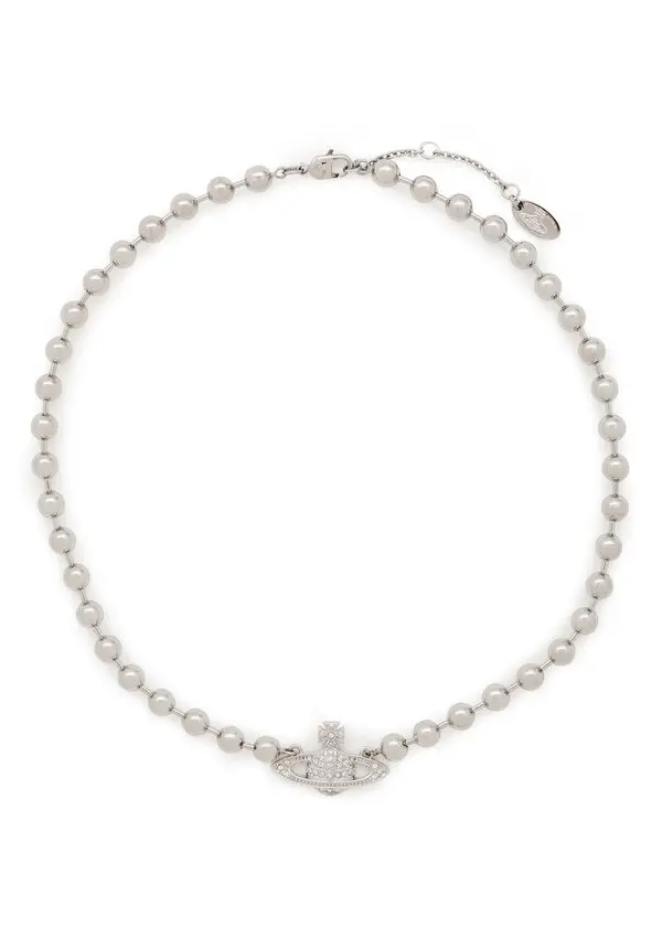 VIVIENNE WESTWOOD Thames Mini Bas Relief Orb Necklace - Silver