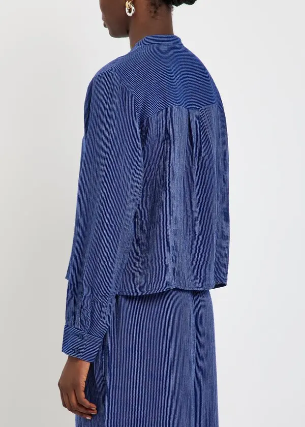 Eileen Fisher Striped Cotton Blouse