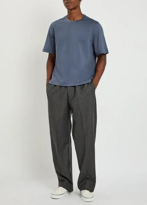 Officine Générale Nilson Wool And Cashmere-blend Trousers