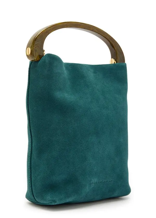Dries Van Noten Suede Top Handle Bag