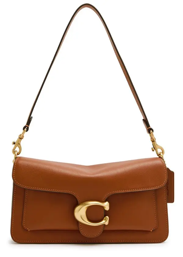 COACH Tabby 26 Leather Shoulder Bag - Tan
