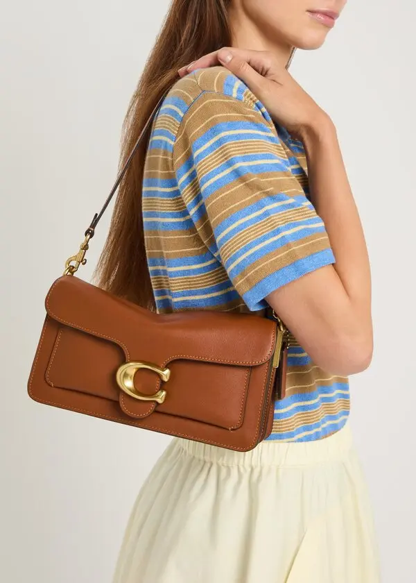 COACH Tabby 26 Leather Shoulder Bag - Tan