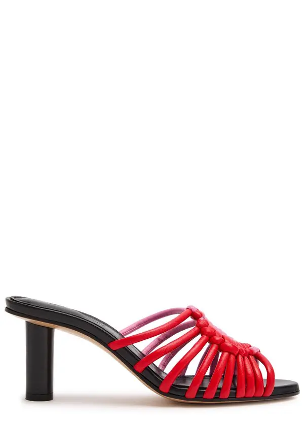 JW Anderson Plot 65 Woven Leather Sandals - Red