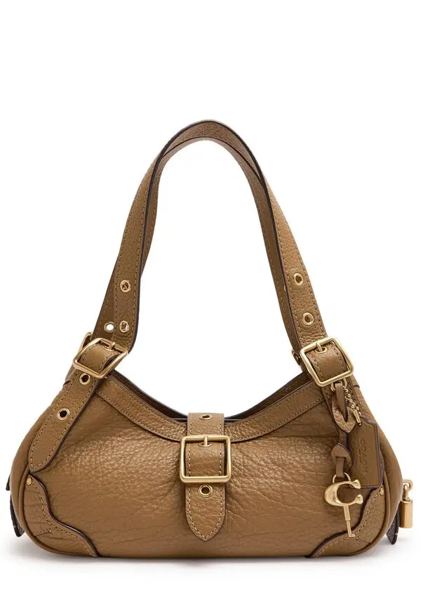 COACH Drifter Small Grained Leather Shoulder Bag - Olive