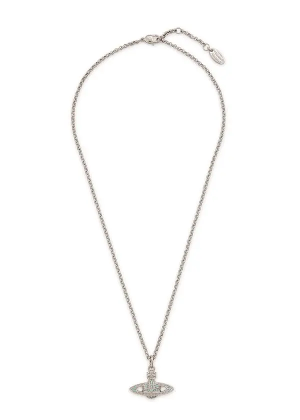 VIVIENNE WESTWOOD Mini Bas Relief Pendant Crystal-embellished Orb Necklace