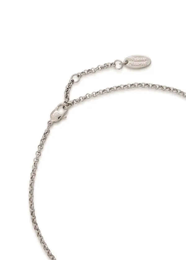 VIVIENNE WESTWOOD Mini Bas Relief Pendant Crystal-embellished Orb Necklace