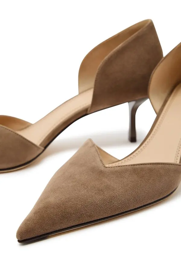 Victoria Beckham Angle D'orsay 55 Suede Pumps