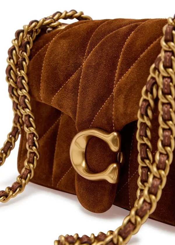 COACH Tabby 20 Quilted Suede Shoulder Bag - Brown