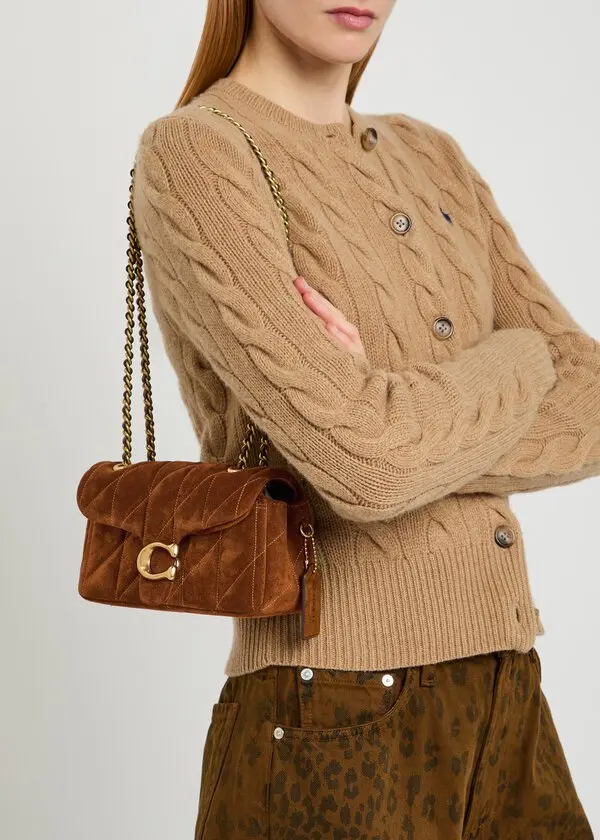 COACH Tabby 20 Quilted Suede Shoulder Bag - Brown