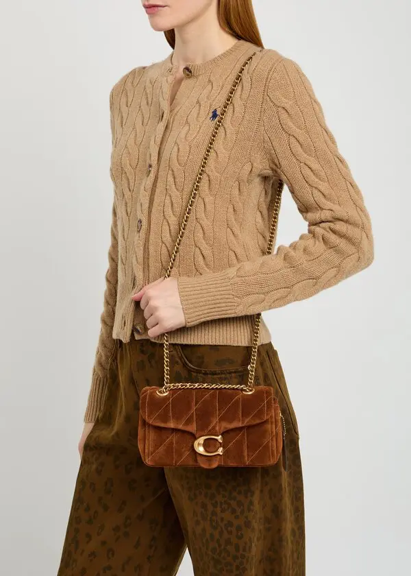 COACH Tabby 20 Quilted Suede Shoulder Bag - Brown