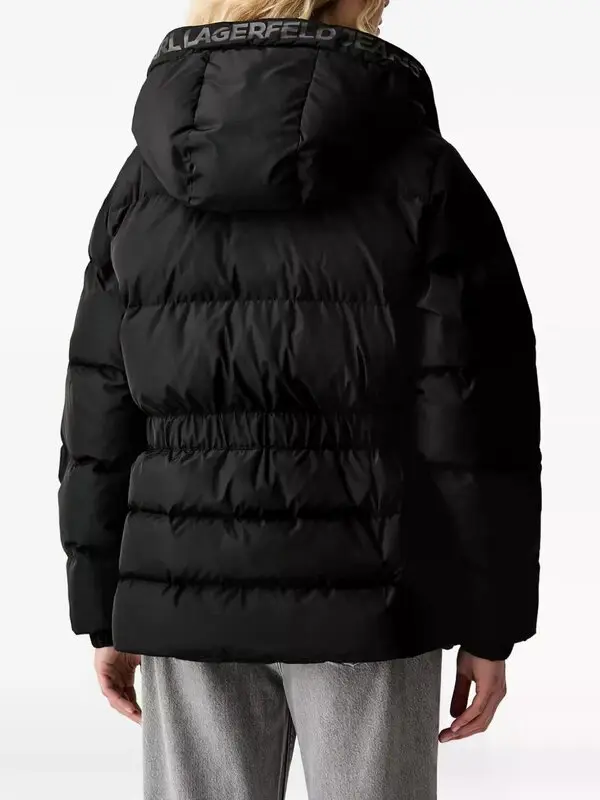 Karl Lagerfeld Belted-waist Puffer Jacket