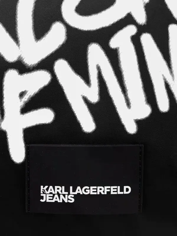 Karl Lagerfeld Graffiti Print Logo Tote Bag
