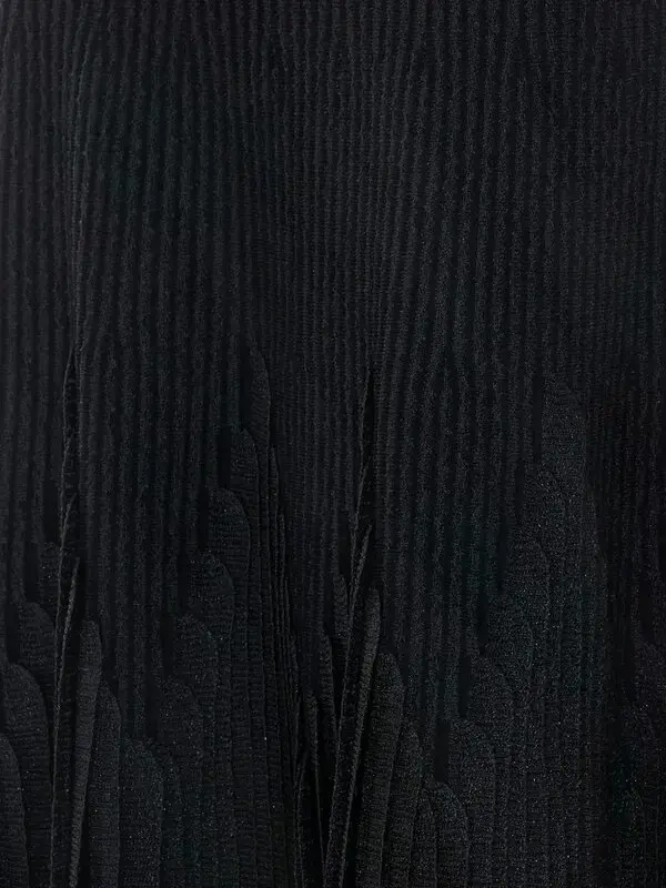 Elisabetta Franchi Pleated Knitted Midi Skirt