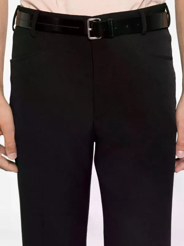 SECOND / LAYER Pressed Crease Straight-leg Trousers