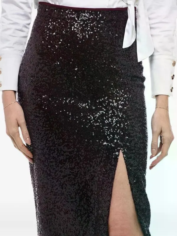 IN THE MOOD FOR LOVE Sequin Embellished Midi Skirt