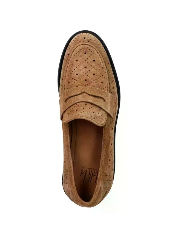 BILLI BI A19689 Perforated Penny Loafers