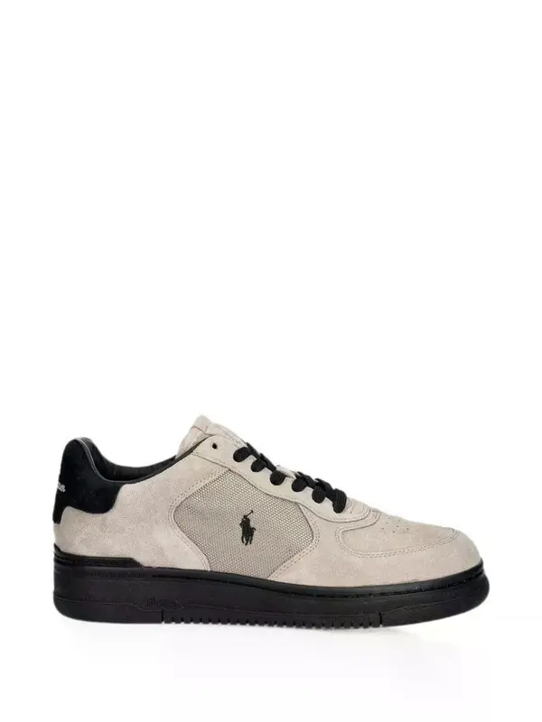 Polo Ralph Lauren Masters Crt Logo-embroidered Panelled Sneakers - Neutrals