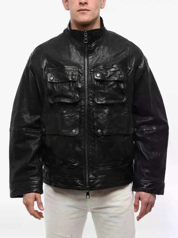 Neil Barrett Multi-pocket Leather Jacket