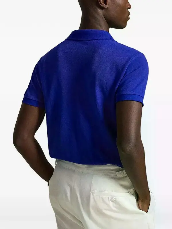 Polo Ralph Lauren Logo-embroidered Piqué Polo Shirt - Blue