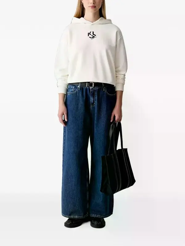 Karl Lagerfeld Logo Print Hoodie