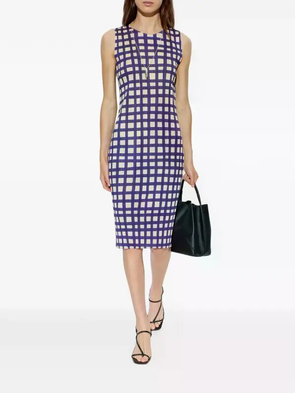 Issey Miyake Basket Sleeveless Midi Dress - Blue