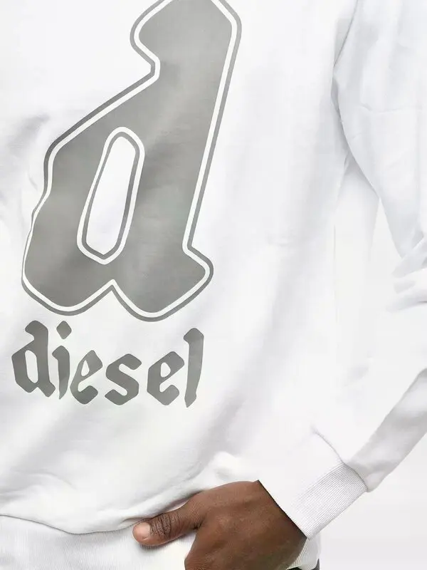 DIESEL® Logo-print Brushed Sweater